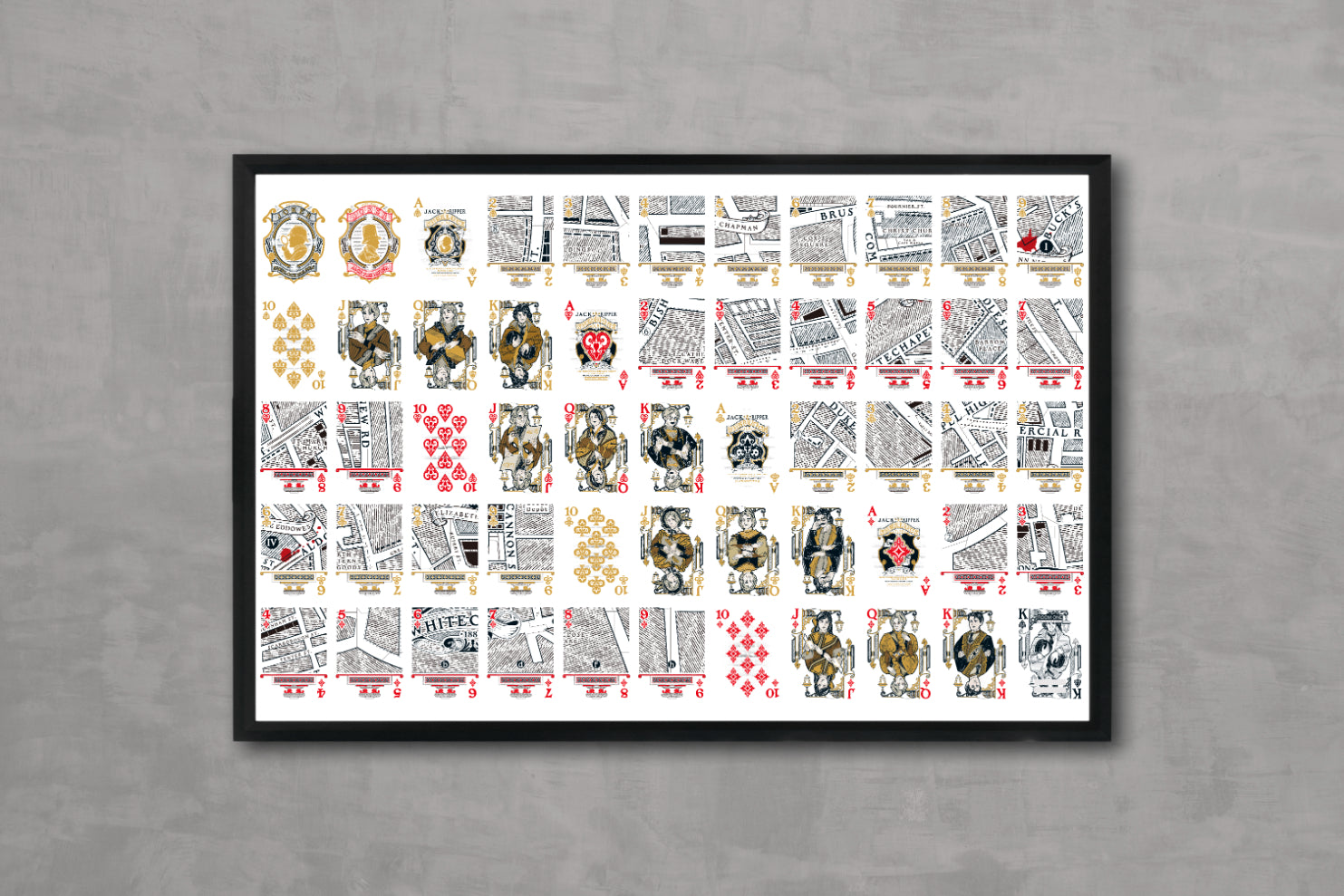 Jack the Ripper & Sherlock Holmes Playing Cards | Uncut Sheet Castling ...