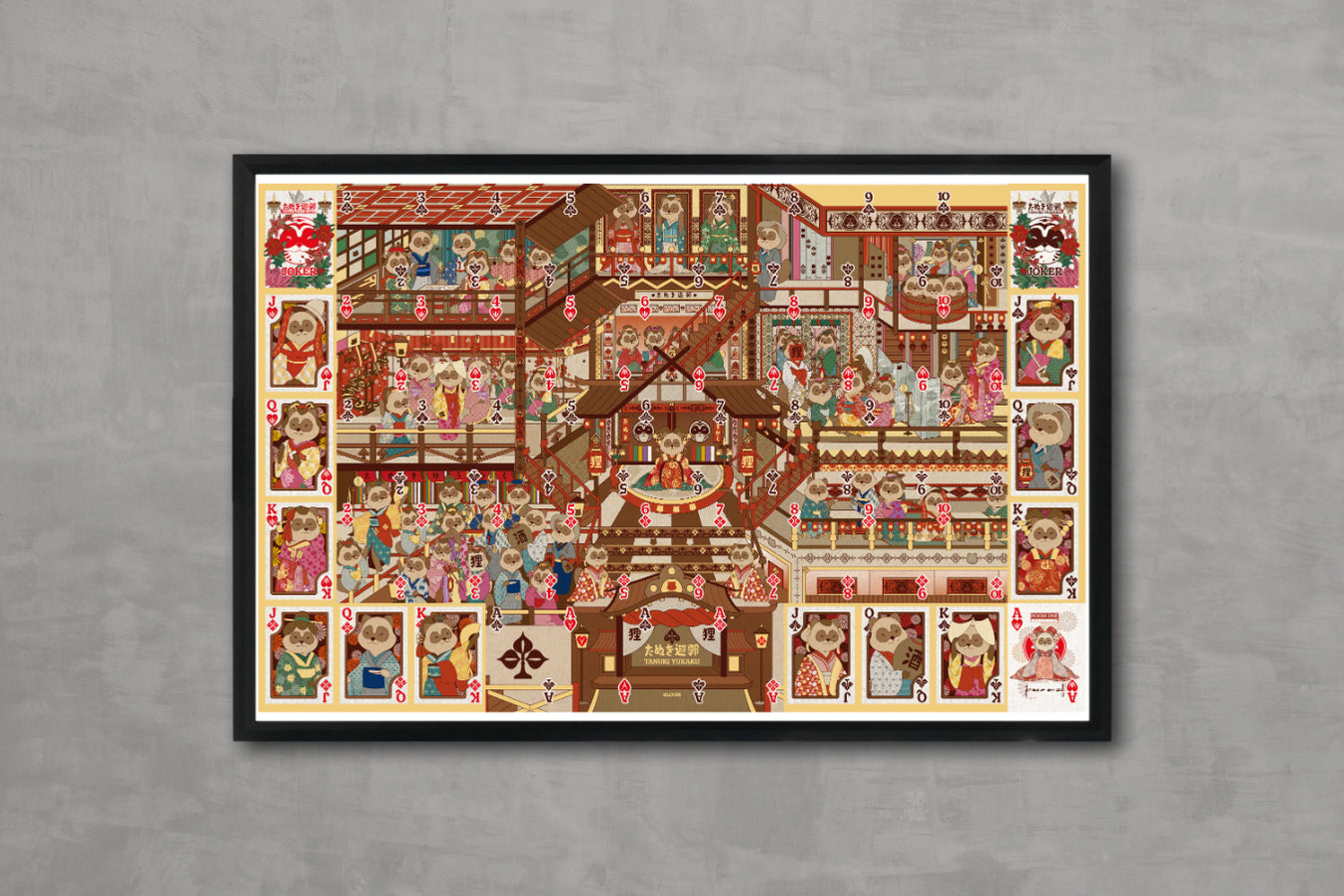 Tanuki Yukaku Playing Cards | Uncut Sheet – Room One Cards